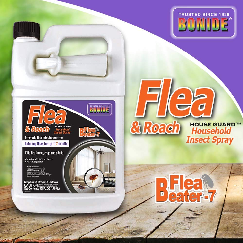 Bonide Flea Beater Flea & Roach House Guard Household Insect Spray, 128 Ready-to-Use Long Lasting Insect Control & Protection