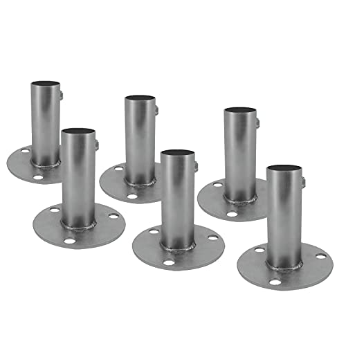 Simond Store Canopy Footpad Fitting 6 pc 1-3/8 inch Diameter High & Low Peak Connectors for Carport Frame Boat Shelter Outdoor Canopies Party Tents Garage Batting Cage Garden Shade (6 PC)