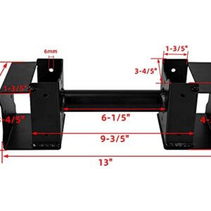 Qualward Outdoor Firewood Rack, Firewood Log Rack Bracket Kit, Fire Wood Log Storage Stand for Indoor Outdoor Fireplace Rack, Firewood Log Storage Rack Holder-Adjustable to Any Length