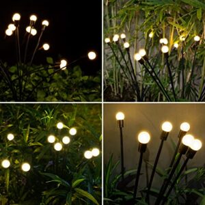 RGJGTGSW Solar Garden Lights,10Led Solar Powered Firefly Lights Outdoor,Waterproof Swaying Solar Yard Lights,Solar Starburst Lights for Pathway,Landscape,Patio,Yard Decor(2 Pack)