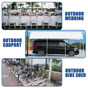 FDW Carport Car Port Party Tent Car Tent 10x20 Canopy Tent Metal Carport Kits Outdoor Garden Gazebo, Not Good for Strong Wind Condition