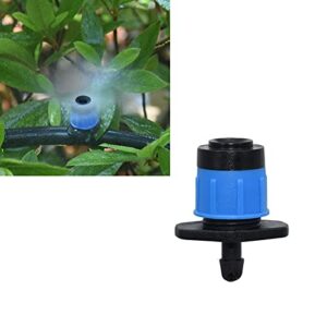 Juzizj 100 Pack Adjustable Irrigation Drippers 1/4 Inch Emitter Dripper 360 Degree Full Circle Pattern Water Flow Drip Emitter Micro Drip Irrigation Sprinklers for Home Garden Lawn(Blue)