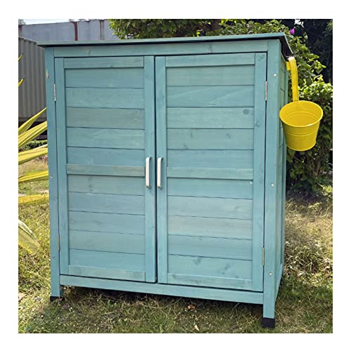 Outdoor Storage Cabinet with Adjustable Shelves Garden Tool Shed, Outdoor Garden Tools Waterproof Storage Box for Yard Patio