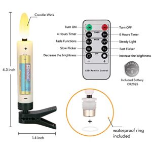 20 PCS Flameless LED Taper Candles Flickering Flame Battery Operated with Remote & Timer Warm White Christmas Tree Candle Lights for Home Kitchen Garden Birthday Party Decoration (20 PCS,Ivory)