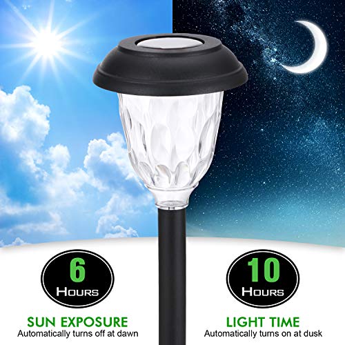 Azirier Solar Lights Outdoor Waterproof Security Lights Easy Install Garden Lights for Garden Path Walkway Light 12 Pack