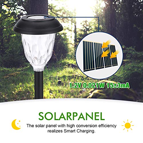 Azirier Solar Lights Outdoor Waterproof Security Lights Easy Install Garden Lights for Garden Path Walkway Light 12 Pack