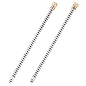 joejet power washer extension wand, 17 inch stainless steel pressure washer lance with 1/4 inch quick connect, 2 pack