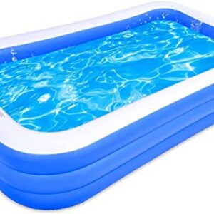 Inflatable Swimming Pools 120" X 72" X 22"Full Size Splashing Pool for Adults, Kids, Toddlers, Blow up Paddling Pool for Indoor,Outdoor, Garden, Courtyard, Summer Party