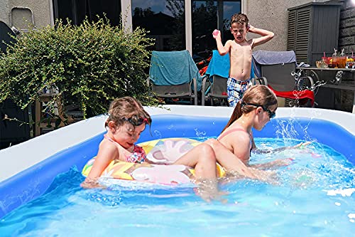 Inflatable Swimming Pools 120" X 72" X 22"Full Size Splashing Pool for Adults, Kids, Toddlers, Blow up Paddling Pool for Indoor,Outdoor, Garden, Courtyard, Summer Party