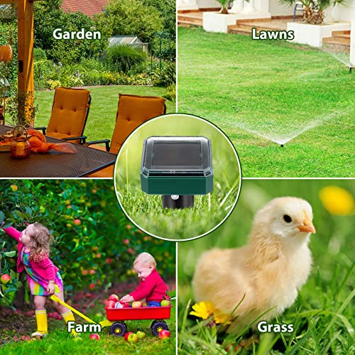 16 Pack Solar Mole Repellent, Ultrasonic Gopher Repeller Outdoor Waterproof Vole Deterrent Spike Mole Deterrent Devices for Garden Yard Lawn Farm Grass Park Vegetable Field