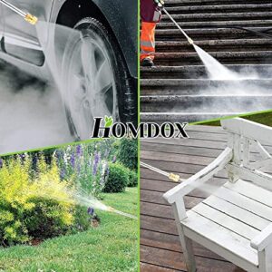 Homdox Pressure Washer 1.7 GPM Electric Pressure Washer 1800W High Pressure Washer Cleaner with 4 Nozzles, Foam Cannon Car Power Washer for Patio Garden Yard Vehicle (Green)