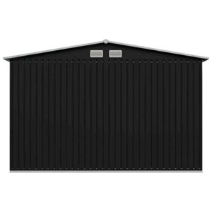 Garden Storage Shed Anthracite Steel Outdoor Garage Building House