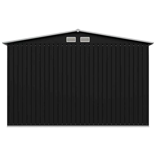 Garden Storage Shed Anthracite Steel Outdoor Garage Building House