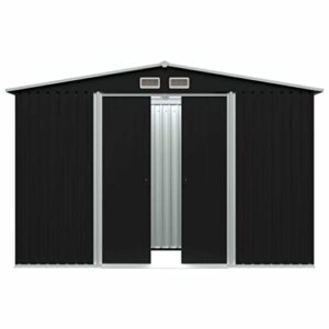 Garden Storage Shed Anthracite Steel Outdoor Garage Building House