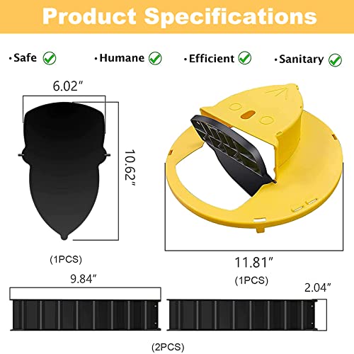 Mouse Trap Flip N Slide Bucket Lid Mouse Trap Humanized Mousetrap Reset Design Balance Mouse Trap Indoor Outdoor Compatible 5 Gallon Bucket (Without Barrel)