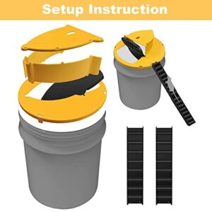 Mouse Trap Flip N Slide Bucket Lid Mouse Trap Humanized Mousetrap Reset Design Balance Mouse Trap Indoor Outdoor Compatible 5 Gallon Bucket (Without Barrel)