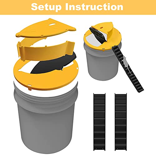 Mouse Trap Flip N Slide Bucket Lid Mouse Trap Humanized Mousetrap Reset Design Balance Mouse Trap Indoor Outdoor Compatible 5 Gallon Bucket (Without Barrel)