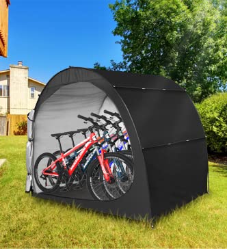 H&ZT Bike Storage Tent - 6.5' x 5.3'x 5.3' Outdoor Bike Cover - Waterproof Lawn Mower Garden Tools Shed - Backyard Storage Tent Shelter W/Fixing Peg