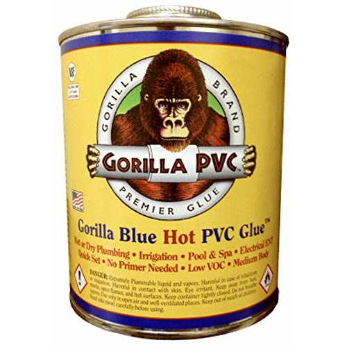 25 ft x 1/2" HydroMaxx® Black Flexible PVC Pipe for Koi Ponds, Irrigation and Water Gardens. Includes Free can of 4oz Hot Blue PVC Gorilla Glue!