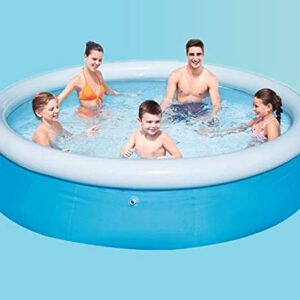 Inflatable Kiddie Swimming Pool - 6ft x 20in Round Above Ground Full Pools for Kids, Toddlers, Infant & Adult Easy Set for Outdoor, Garden, Backyard, Summer Water Party (Round Shape)