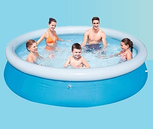 Inflatable Kiddie Swimming Pool - 6ft x 20in Round Above Ground Full Pools for Kids, Toddlers, Infant & Adult Easy Set for Outdoor, Garden, Backyard, Summer Water Party (Round Shape)