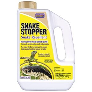 bonide snake stopper snake repellent, 4 lb. ready-to-use granules for outdoor pest control, people & pet safe