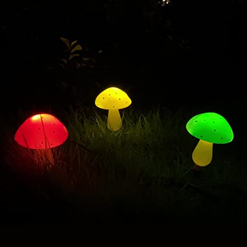 Solar String Lights Outdoor, 8 Modes Solar Mushroom String Light, IP65 Waterproof Cute Shaped Mushroom Fairy Lights Garden Landscape Lights, for Yard, Patio Gazebo Garden-1 Pack of 3