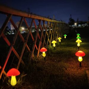 Solar String Lights Outdoor, 8 Modes Solar Mushroom String Light, IP65 Waterproof Cute Shaped Mushroom Fairy Lights Garden Landscape Lights, for Yard, Patio Gazebo Garden-1 Pack of 3