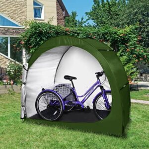 h&zt bike storage tent shed, 6.5′ outdoor cover for bike, lawn mower garden tools, waterproof bike storage tent shed bike shelter