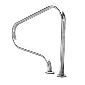 btzhy 304 stainless steel spa handrail, humanized pool railings w/curved structure ladder step handrail for garden backyard pools easy to install (1pcs)