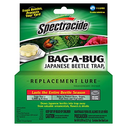 Spectracide Bag-A-Bug Japanese Beetle Trap, Replacement Lure, 1 Count, Pack of 12