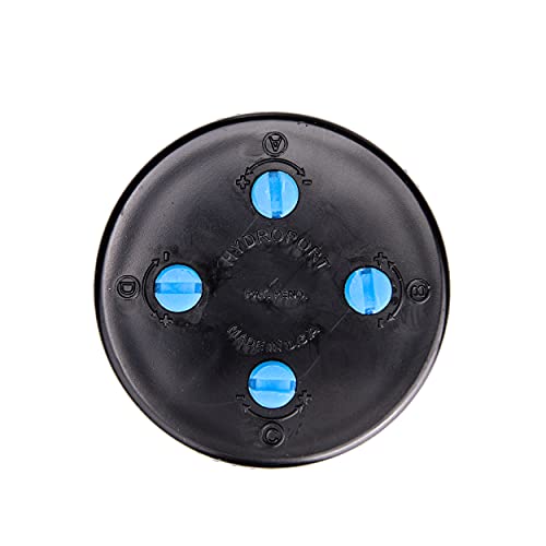 Raindrip 13400UB Hydro-Port Adjustable Four Bubbler, up to 30 GPH Per Outlet, Black-Blue