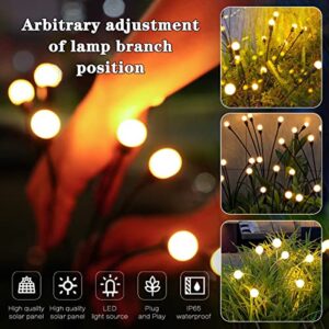 GIIOASA 8-LED Firefly Solar Garden Lights, Starburst Swaying Light, Outdoor Waterproof Camping lamp, Firefly Path Lights, Decorative Solar Garden Lights（with Crickets Chirping）