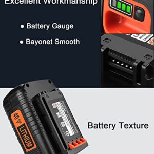 AYTXTG 3.0Ah 40V Replacement Black and Decker 40Volt Lithium Battery LBX2040 LBXR36 LBXR2036 LST540 LBX1540 LST136W with a LCS40 LCS36 Portable Charger for Black Decker 40V Battery Charger