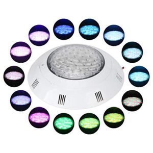 LED Pool Light, IP68 Waterproof Underwater Light, 72W 360LED RGB Pool Light with Remote Control for Swimming Pool, Rockery, Aquarium, Garden, Fountain(AC12V)