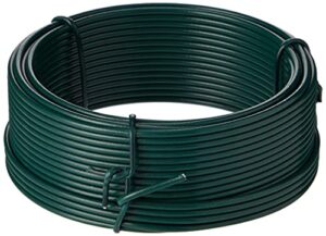 bulk hardware bh00135 plastic coated garden wire, 12 gauge x 49′, green