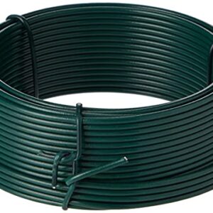 Bulk Hardware BH00135 Plastic Coated Garden Wire, 12 Gauge x 49', Green