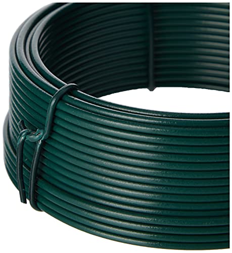 Bulk Hardware BH00135 Plastic Coated Garden Wire, 12 Gauge x 49', Green