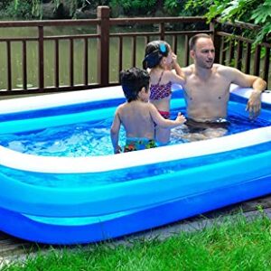 Amocane Inflatable Swimming Pool, L79 x W59 x H20 in, Family Swimming Pool with Electric Air Pump( Included ), for Backyard, Garden, Water Party