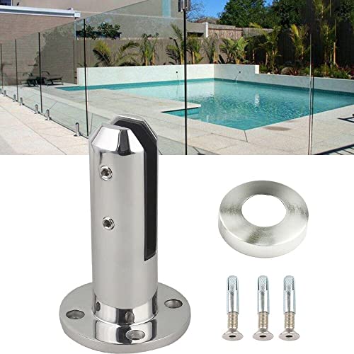 ZLXDP Spigots Stairs Swimming Pool Spigot Glass Balustrade Railing Balcony Home Garden Bathroom Fence Railing Clip Stainless Steel