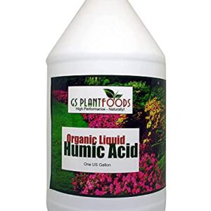 Organic Liquid Humic Acid with Fulvic Increased Nutrient Uptake for Turf, Garden and Soil Conditioning 1 Gallon Concentrate (Packaging May Vary)