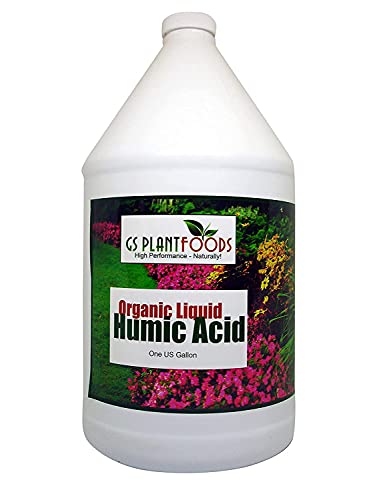 Organic Liquid Humic Acid with Fulvic Increased Nutrient Uptake for Turf, Garden and Soil Conditioning 1 Gallon Concentrate (Packaging May Vary)