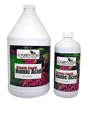 Organic Liquid Humic Acid with Fulvic Increased Nutrient Uptake for Turf, Garden and Soil Conditioning 1 Gallon Concentrate (Packaging May Vary)