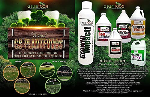 Organic Liquid Humic Acid with Fulvic Increased Nutrient Uptake for Turf, Garden and Soil Conditioning 1 Gallon Concentrate (Packaging May Vary)