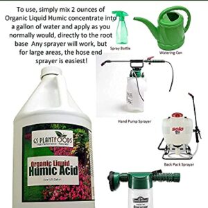 Organic Liquid Humic Acid with Fulvic Increased Nutrient Uptake for Turf, Garden and Soil Conditioning 1 Gallon Concentrate (Packaging May Vary)