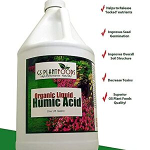 Organic Liquid Humic Acid with Fulvic Increased Nutrient Uptake for Turf, Garden and Soil Conditioning 1 Gallon Concentrate (Packaging May Vary)