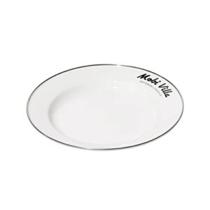 mobi garden 9 inches enamel plate unbreakable enamelware dinner platter trays lightweight for picnic, bbq, butter camper outdoor