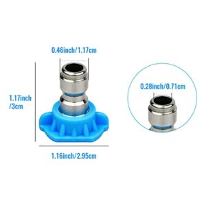 7 Pcs 7 Color Pressure Washer Spray Nozzle Tips 1/4 Inch Quick Connector Multiple Spray Degrees for Long Range Nozzle, Power Washer, Rated Up to 4000 PSI