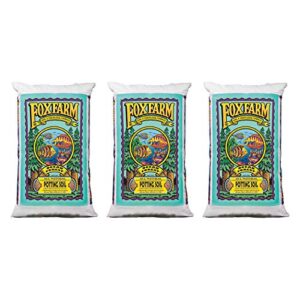 foxfarm fx14000 ocean forest indoor/outdoor garden potting soil bags 6.3-6.8 ph, 1.5 cubic feet, 40 pounds for plants (3 pack)