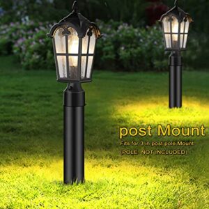 Dusk to Dawn Outdoor Lamp Post Lights Waterproof Exterior Pole Lantern Lighting Fixtures, ,deck post lights fence post lights garden post, Lamp Post Lantern Light Fixture, fence garden, driveway